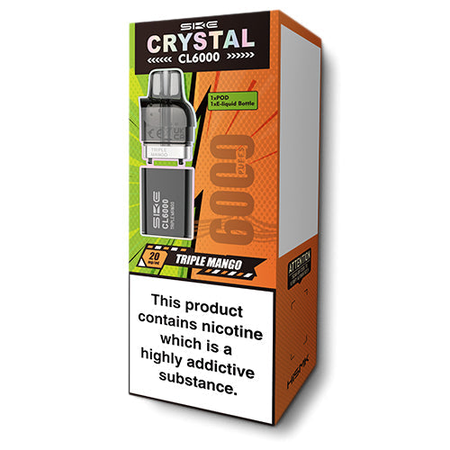 SKE Triple Mango Crystal CL6000 Pods | 2 for £14 | E-Cigarette Direct
